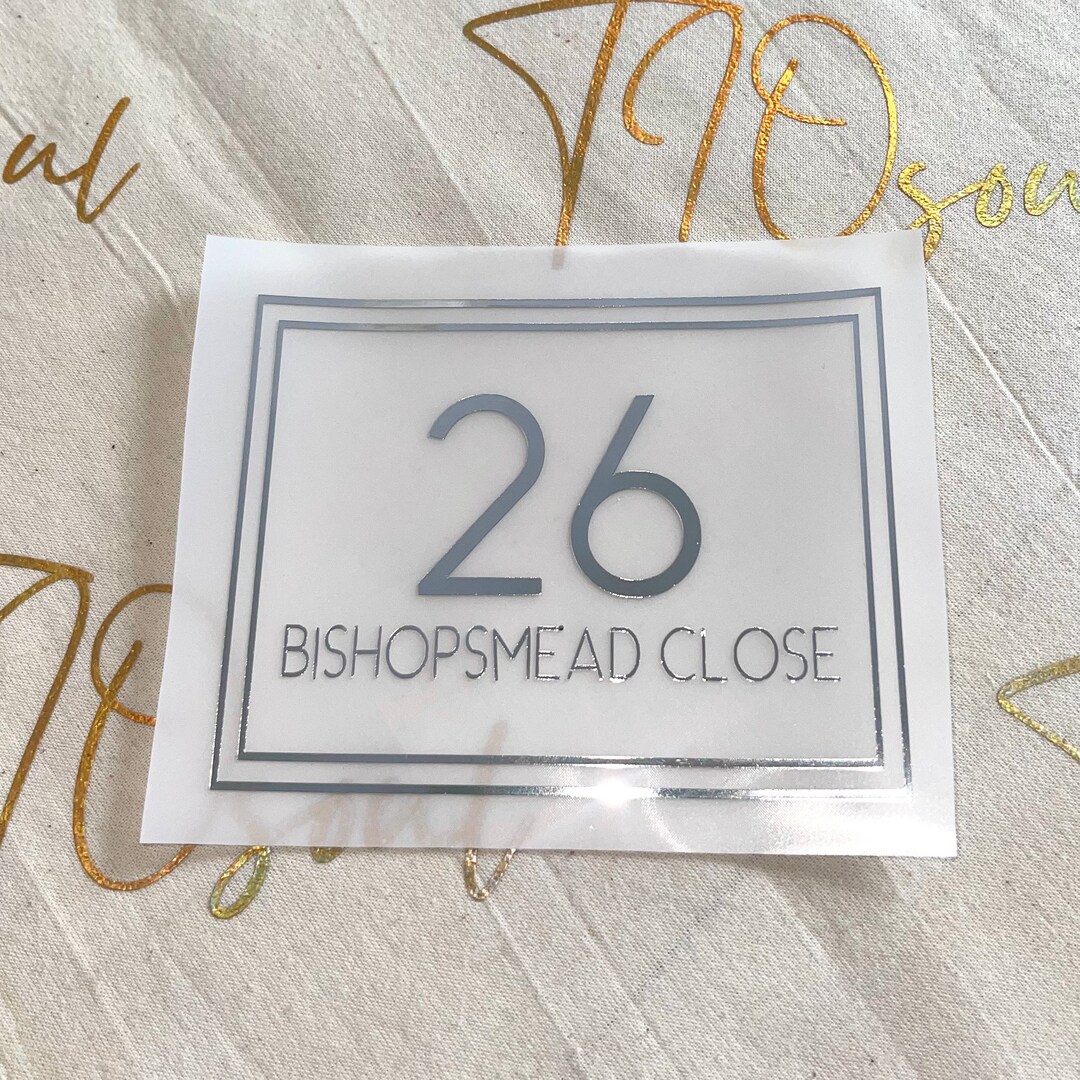 Door Number Decal, House Number Sticker, Front Door Decal, Wheeli Bin ...