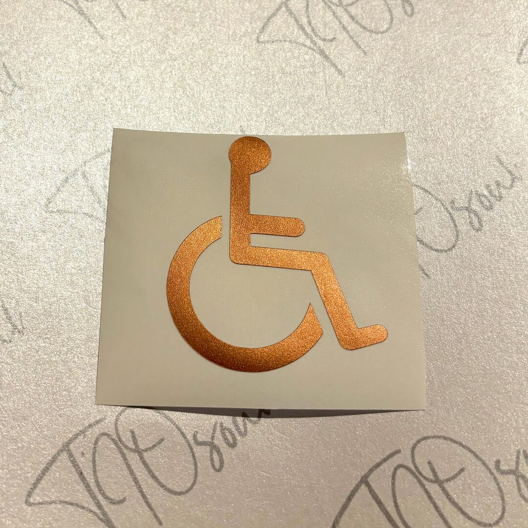 Wheelchair Decal Sticker, Disabled Sign Self Adhesive Decal Sticker - Etsy