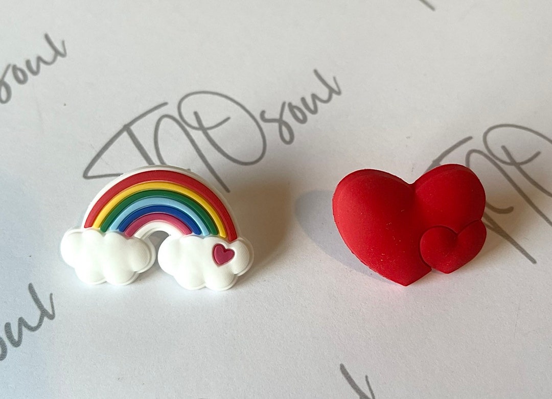 Cute Straw Topper Cover Heart Straw Topper, Rainbow Straw Topper See ...