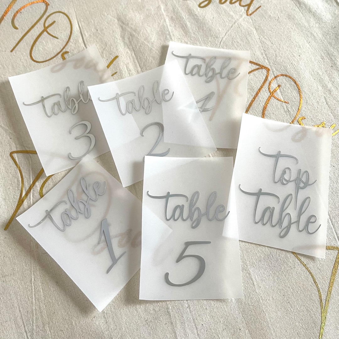 Table Number Decal Sticker, Wedding Table Numbers, Stickers for DIY ...