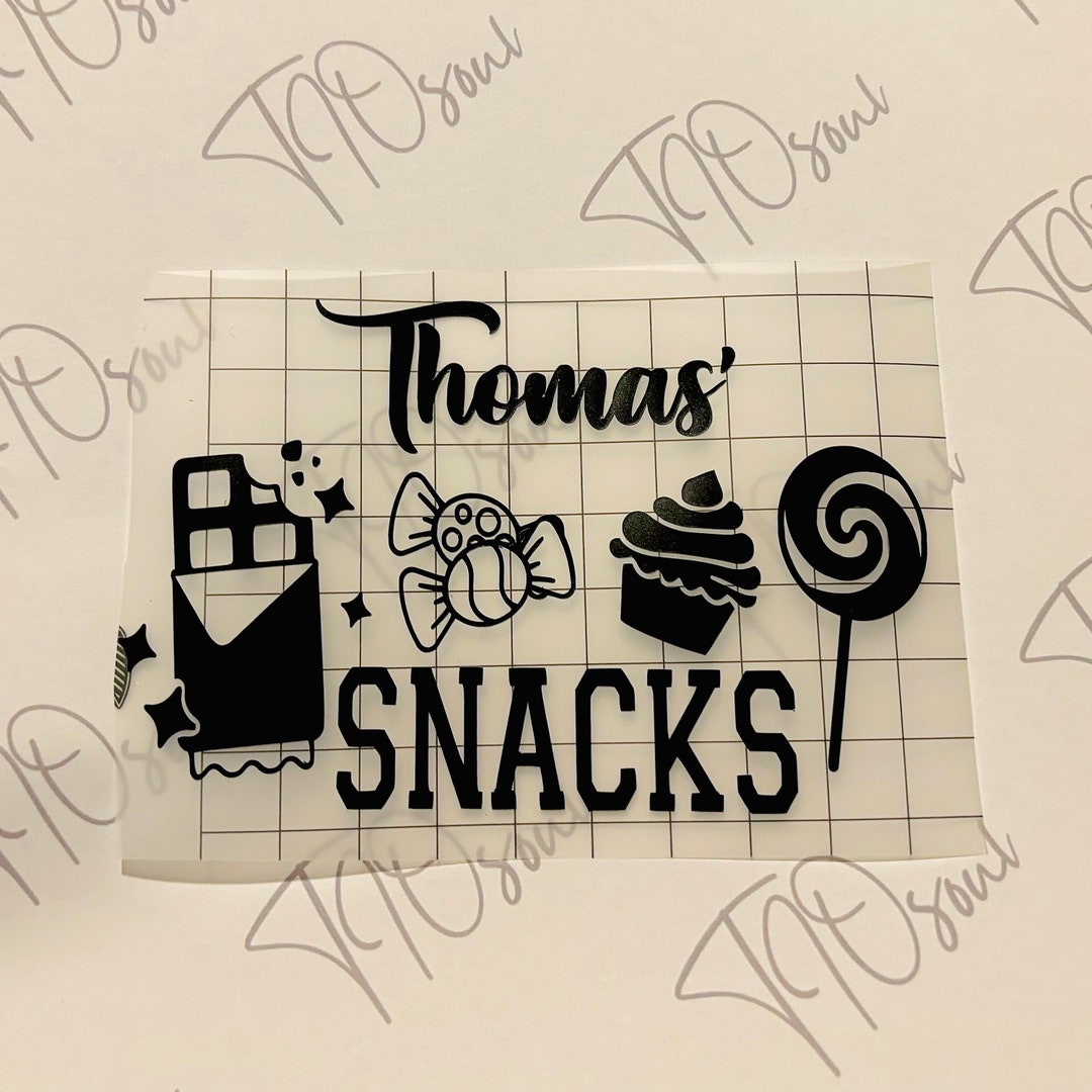 Personalised Decal for Snack Box, Snack Box Decal Sticker, DIY Snack ...