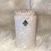 Custom Bling Glass Can, Bedazzled Glass Can With Lid and Straw ...