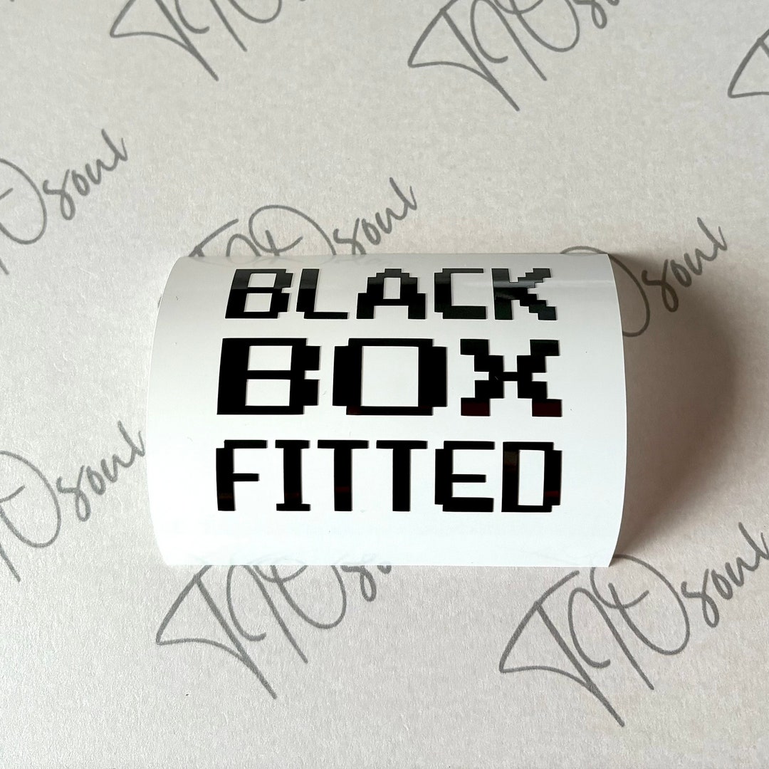 Black Box Fitted Car Sticker, Car Decal, Bumper Sticker, Black Box ...