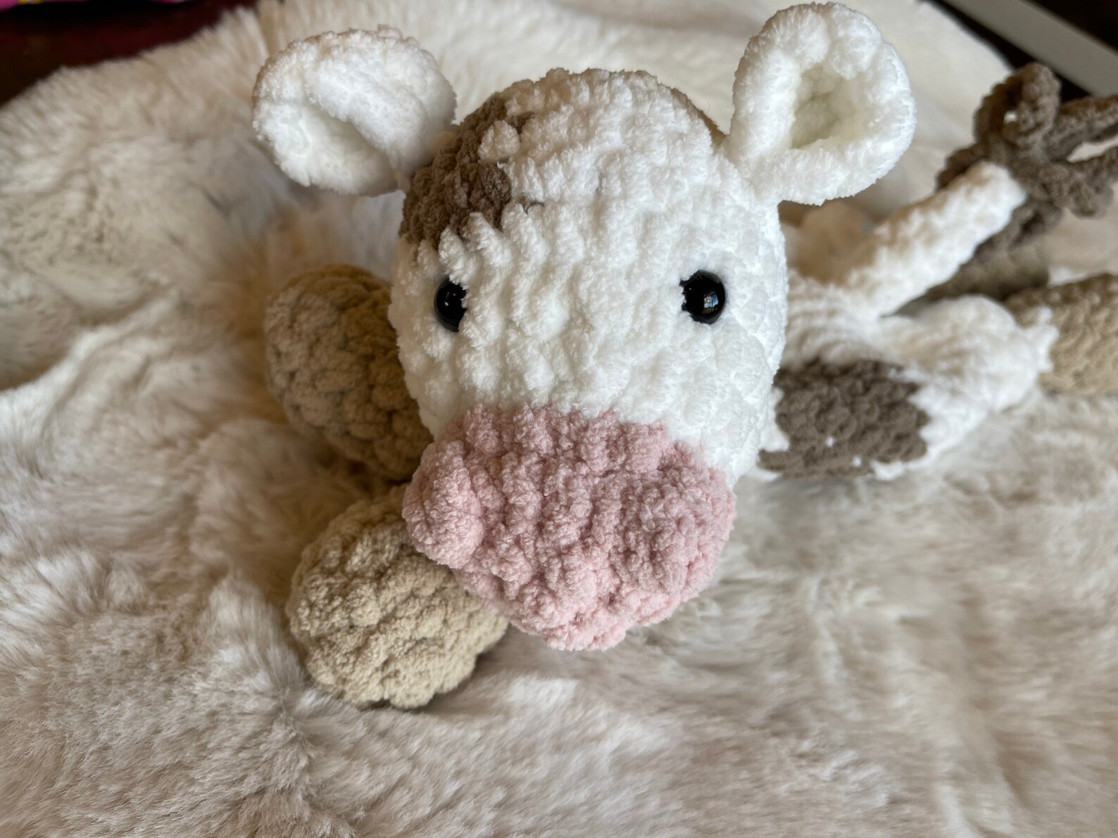 Cow Knotted Lovey-embroidered Eyes - Etsy