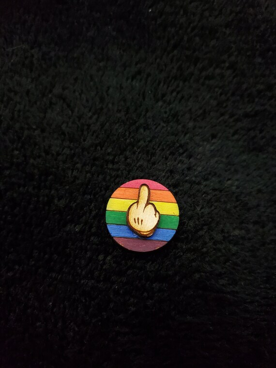 Mickey Middle Finger Pin/magnet - Etsy