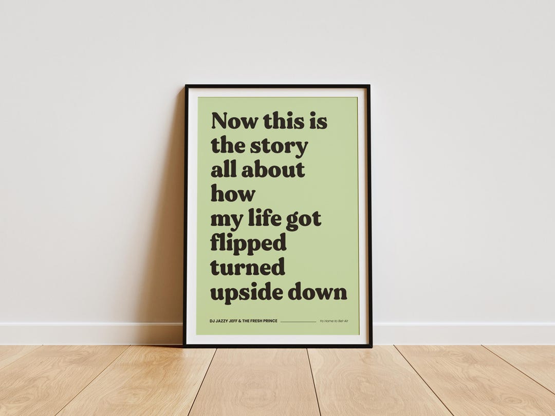 Fresh Prince of Bel-air | Theme Tune | Song Lyrics | Print | Home Decor ...