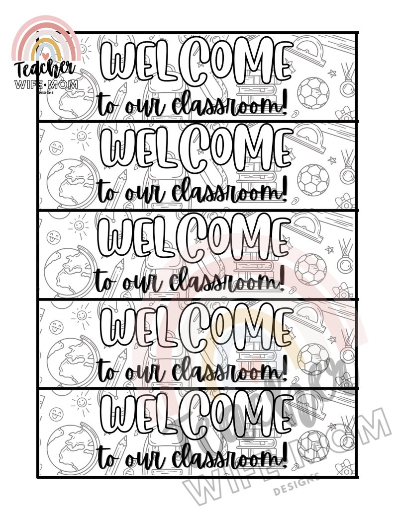Back to School Coloring Bookmarks- Easy Classroom, First Day Activity ...