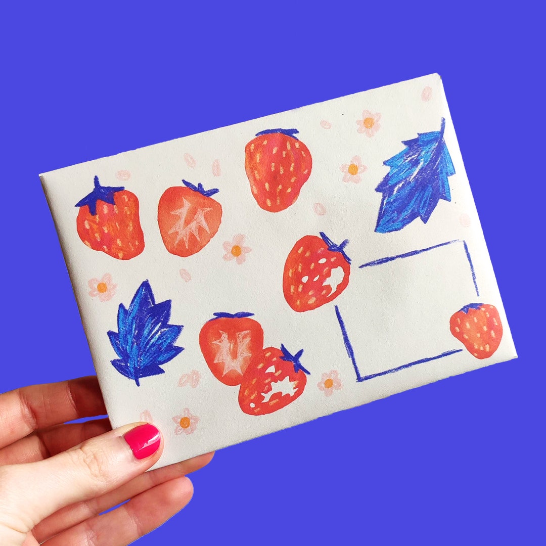 STRAWBERRY LETTER | Printable Envelope | Digital Download - Etsy