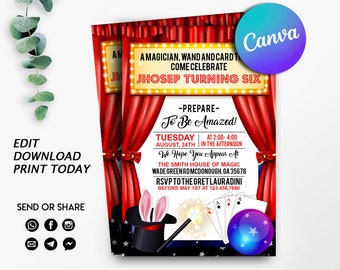 Magic Show Party Invitation - Etsy
