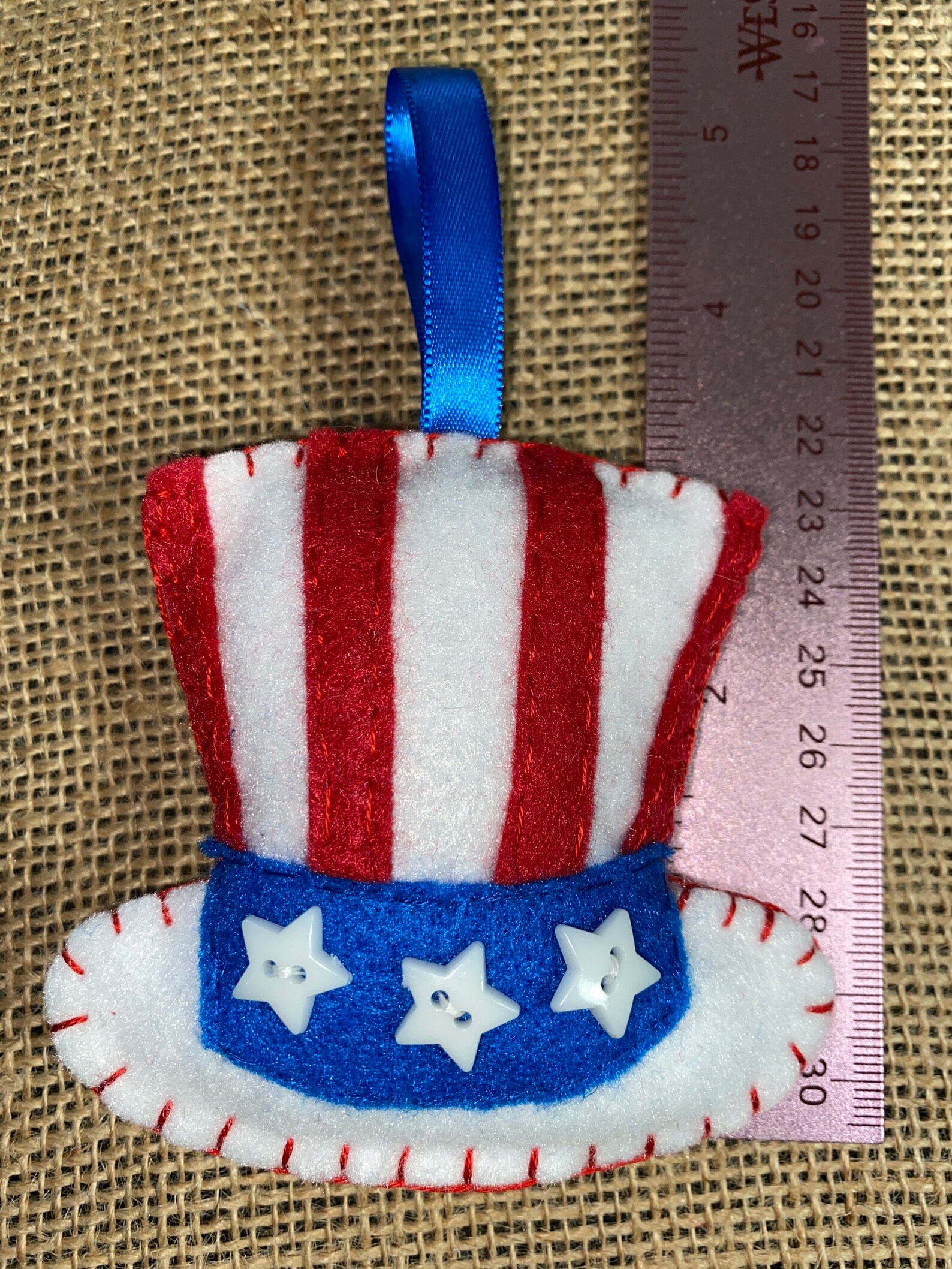 Uncle Sam hat felt ornament | Etsy
