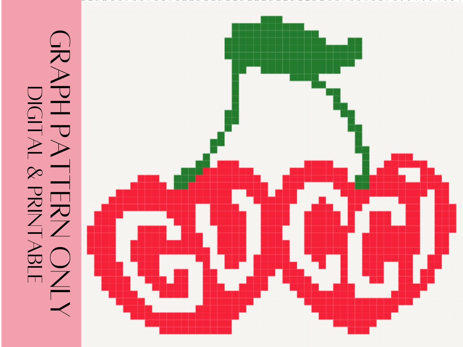Cherries Crochet Graph & Written PATTERN - Etsy