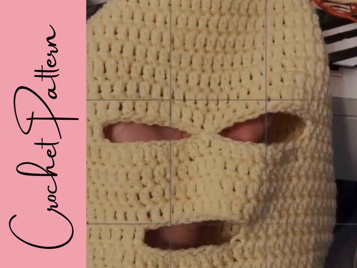 Easy Crochet Ski Mask Pattern: Balaclava Beanie (digital Download) - Etsy