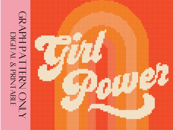 Girl Power Crochet Graph & Written PATTERN - Etsy