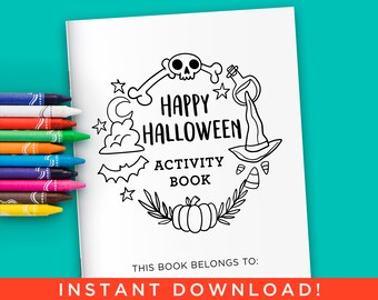 Autumn Activity Coloring Book for Kids Digital Files Instant | Etsy