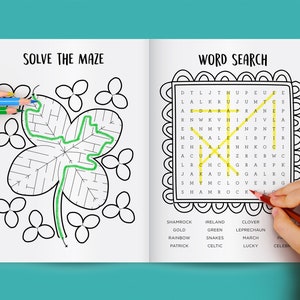St. Patrick's Day Activity Coloring Book for Kids - Digital Files ...