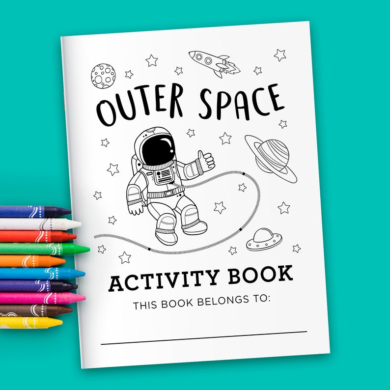 Libro para colorear de actividades en el espacio exterior para niños ...
