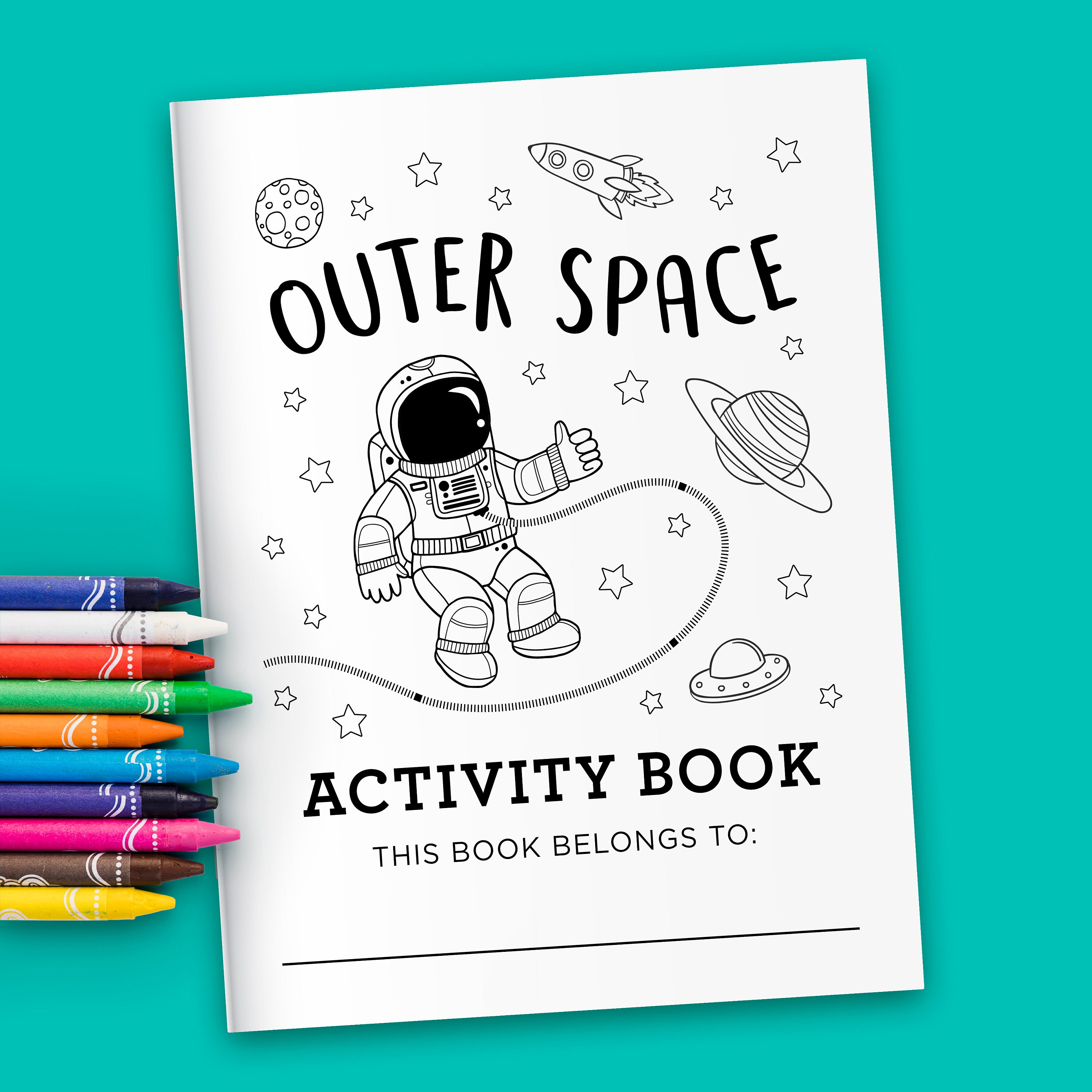 Outer Space Activity Coloring Book for Kids Digital Files - Etsy