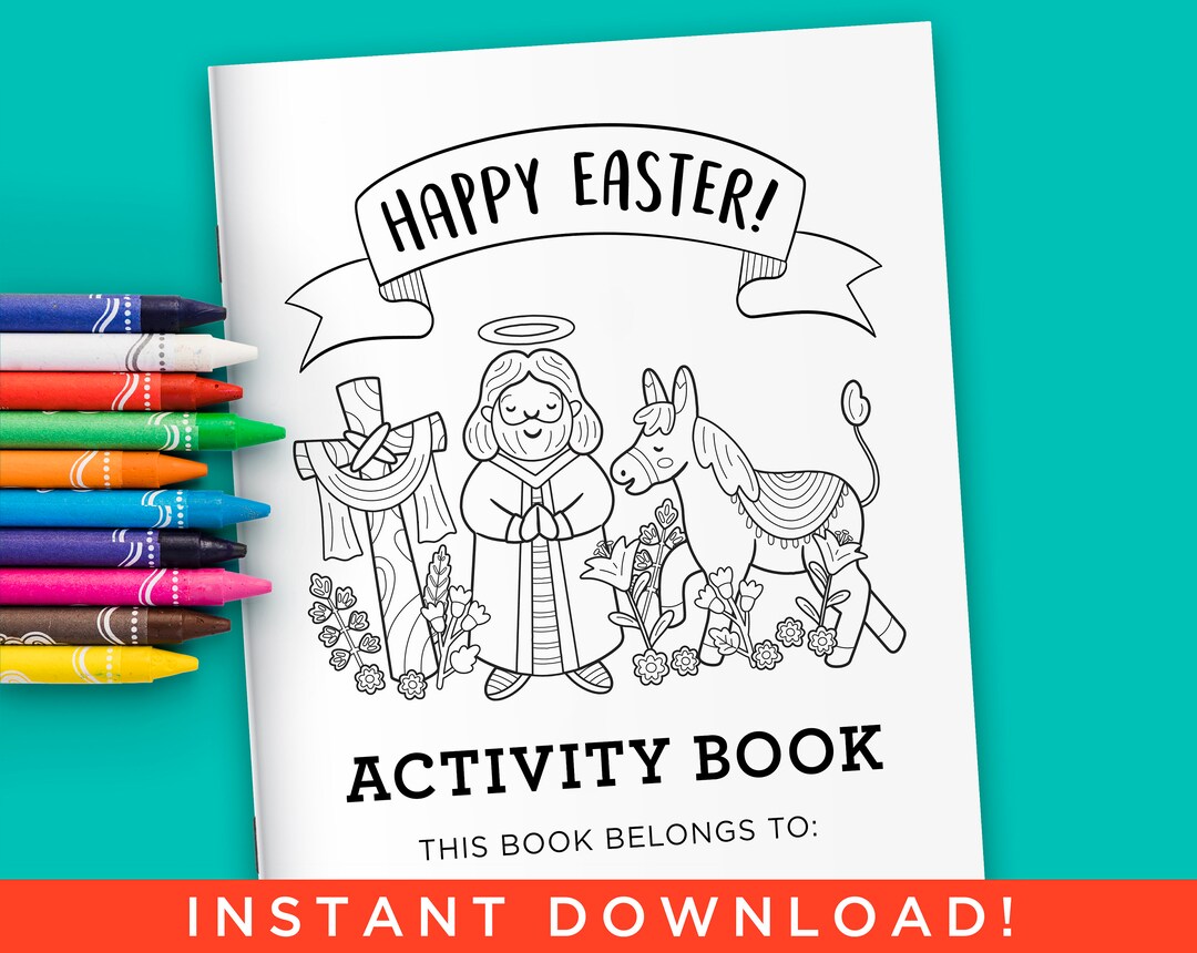 Easter Religious Activity Coloring Book for Kids - Digital Files ...