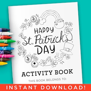 St. Patrick's Day Activity Coloring Book for Kids - Digital Files ...