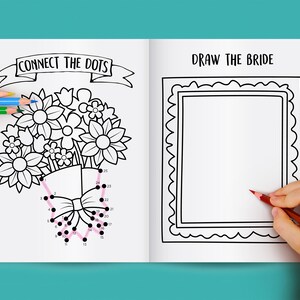 Bridal Shower Activity Coloring Book for Kids - Digital Files Instant ...