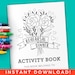 Happy Birthday Activity Coloring Book for Kids - Digital Files Instant ...