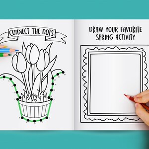 Spring Activity Coloring Book for Kids - Digital Files Instant Download ...