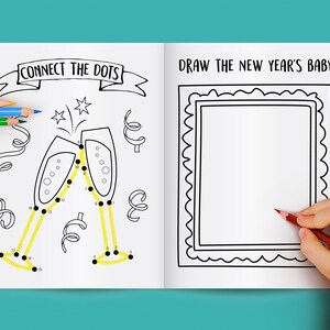 New Years Activity Coloring Book for Kids - Digital Files Instant ...