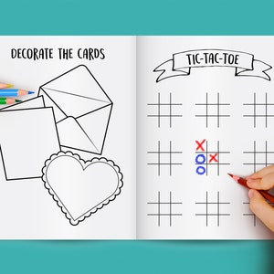 Valentine's Day Activity Coloring Book for Kids - Digital Files Instant ...