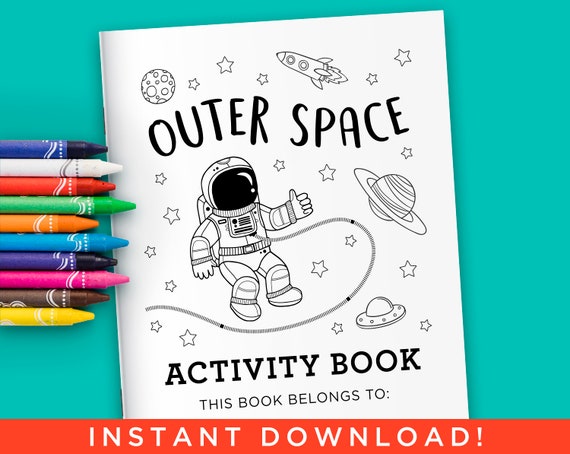 Outer Space Activity Coloring Book for Kids Digital Files - Etsy