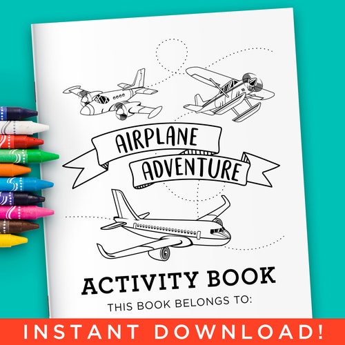Airplane Activity Book Airplane Games for Kids Printable - Etsy