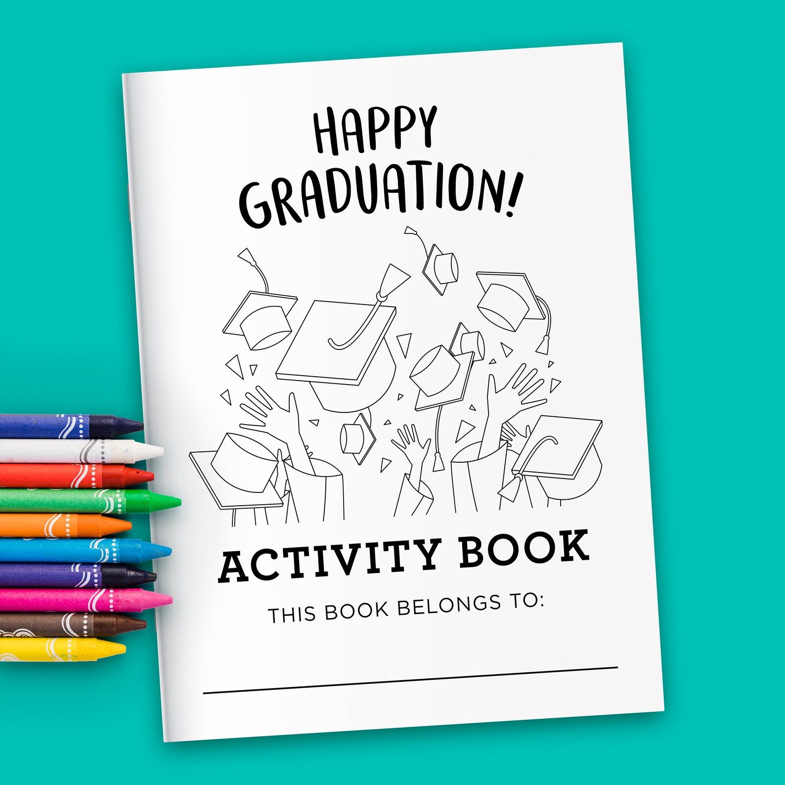 Graduation Activity Coloring Book for Kids - Digital Files Instant ...