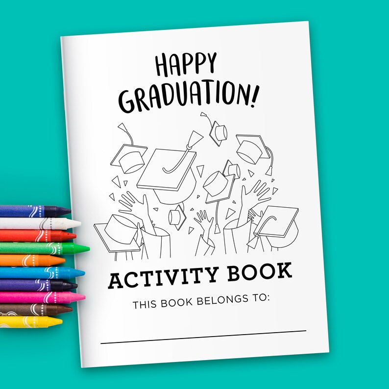 Graduation Activity Coloring Book for Kids - Digital Files Instant ...