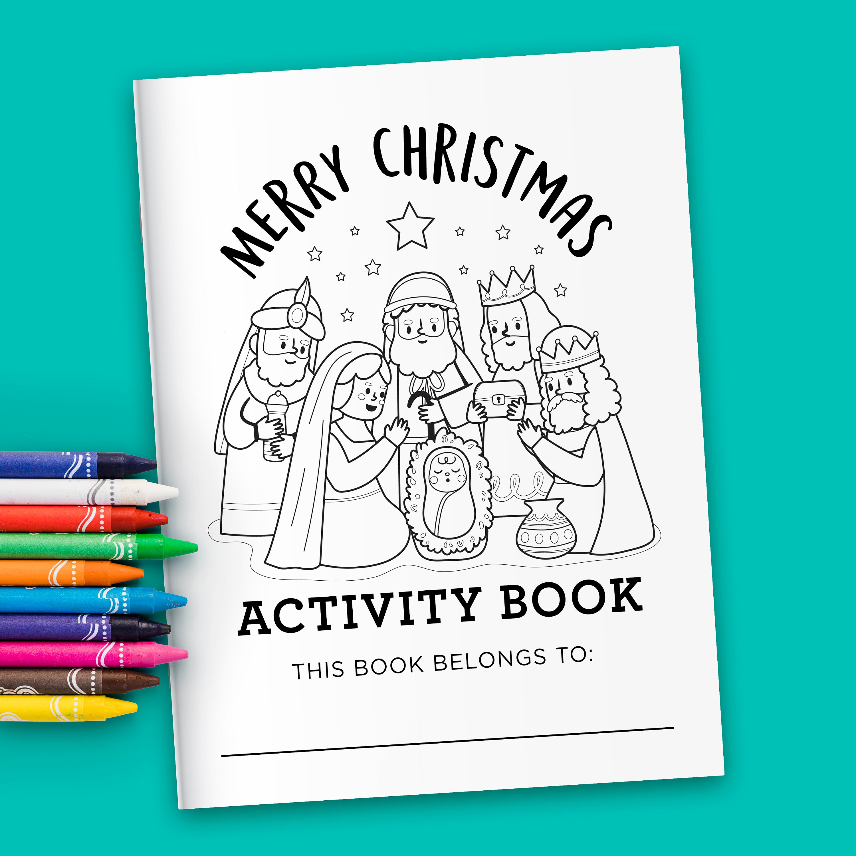 Merry Christmas Religious Activity Coloring Book for Kids - Etsy
