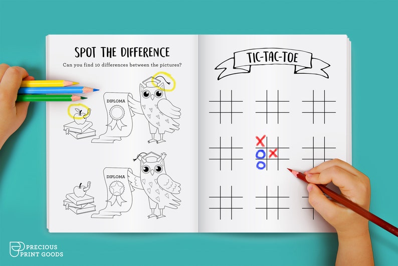 Graduation Activity Coloring Book for Kids - Digital Files Instant ...