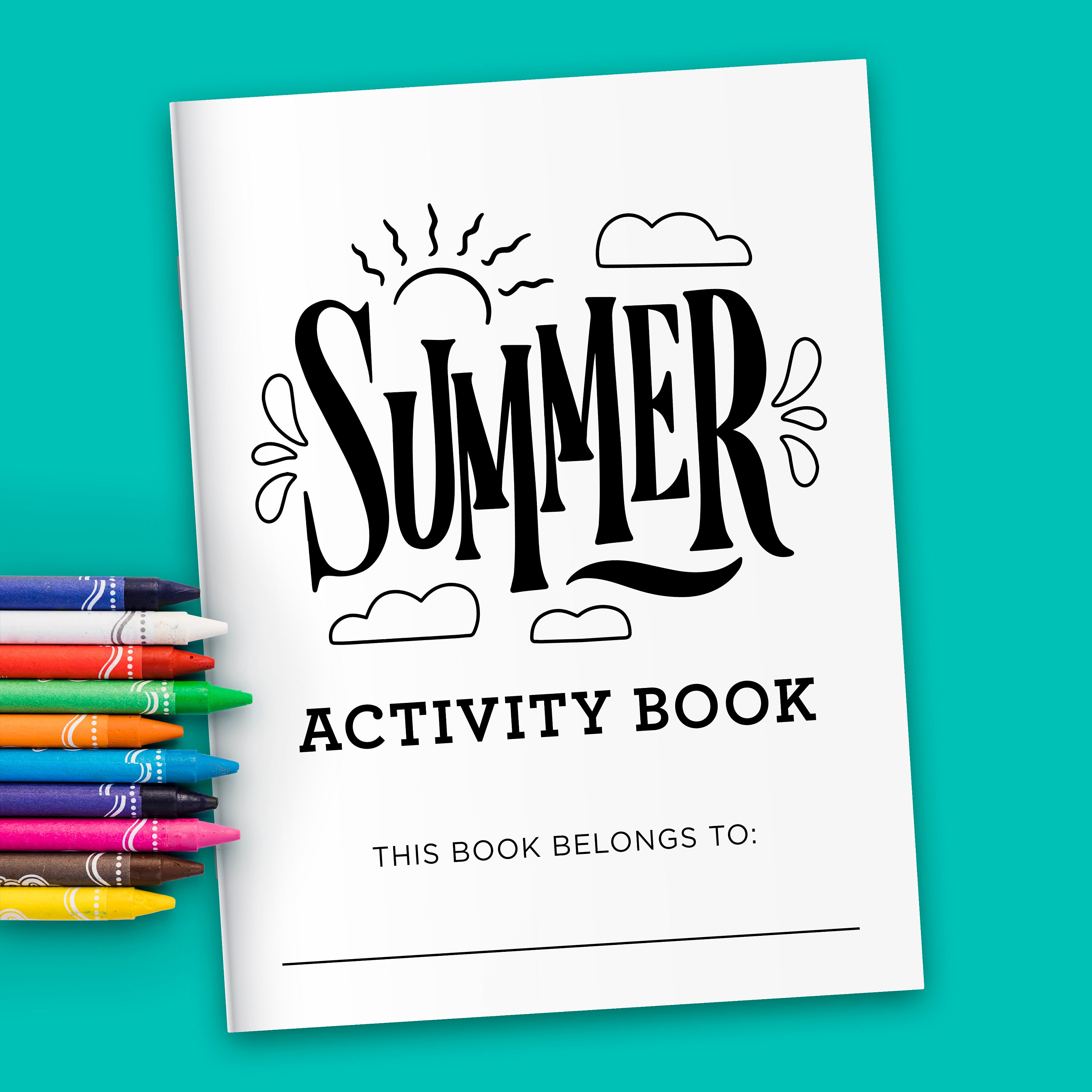 Summer Activity Coloring Book for Kids - Digital Files Instant Download ...