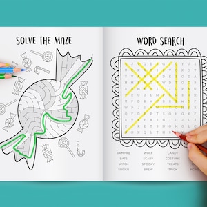 Halloween Activity Coloring Book for Kids - Digital Files Instant ...