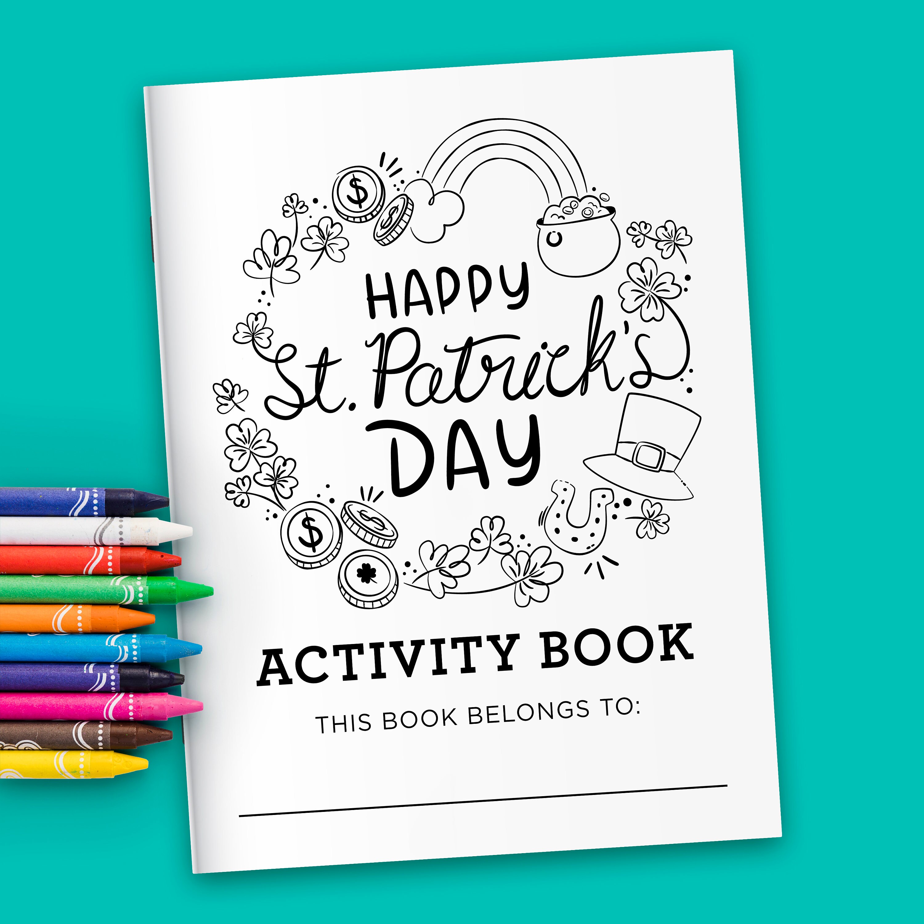 St. Patrick's Day Activity Coloring Book for Kids - Etsy