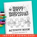 Halloween Activity Coloring Book for Kids Digital Files Instant ...