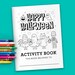 Halloween Activity Coloring Book for Kids - Digital Files Instant ...