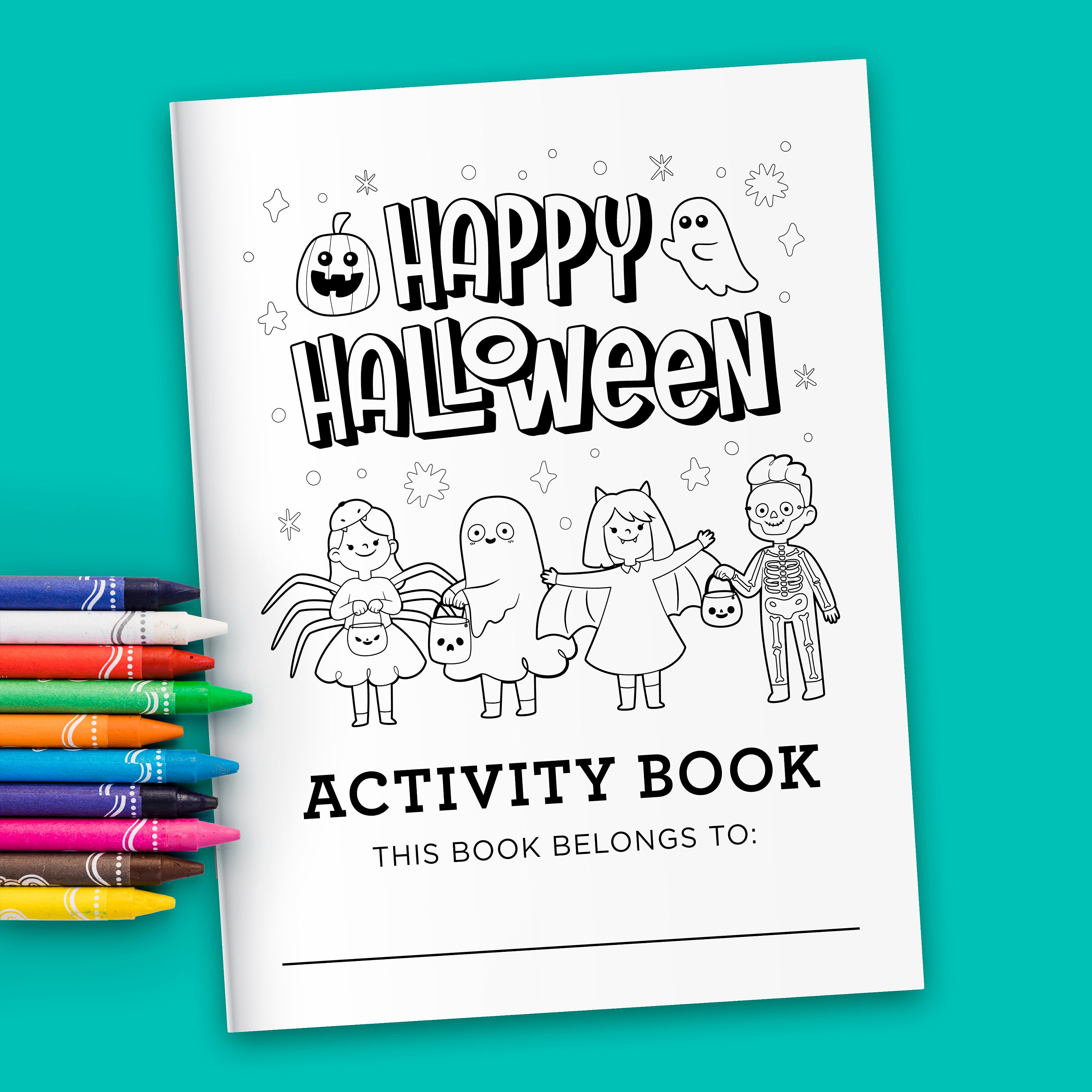 Halloween Activity Coloring Book for Kids Digital Files Instant ...