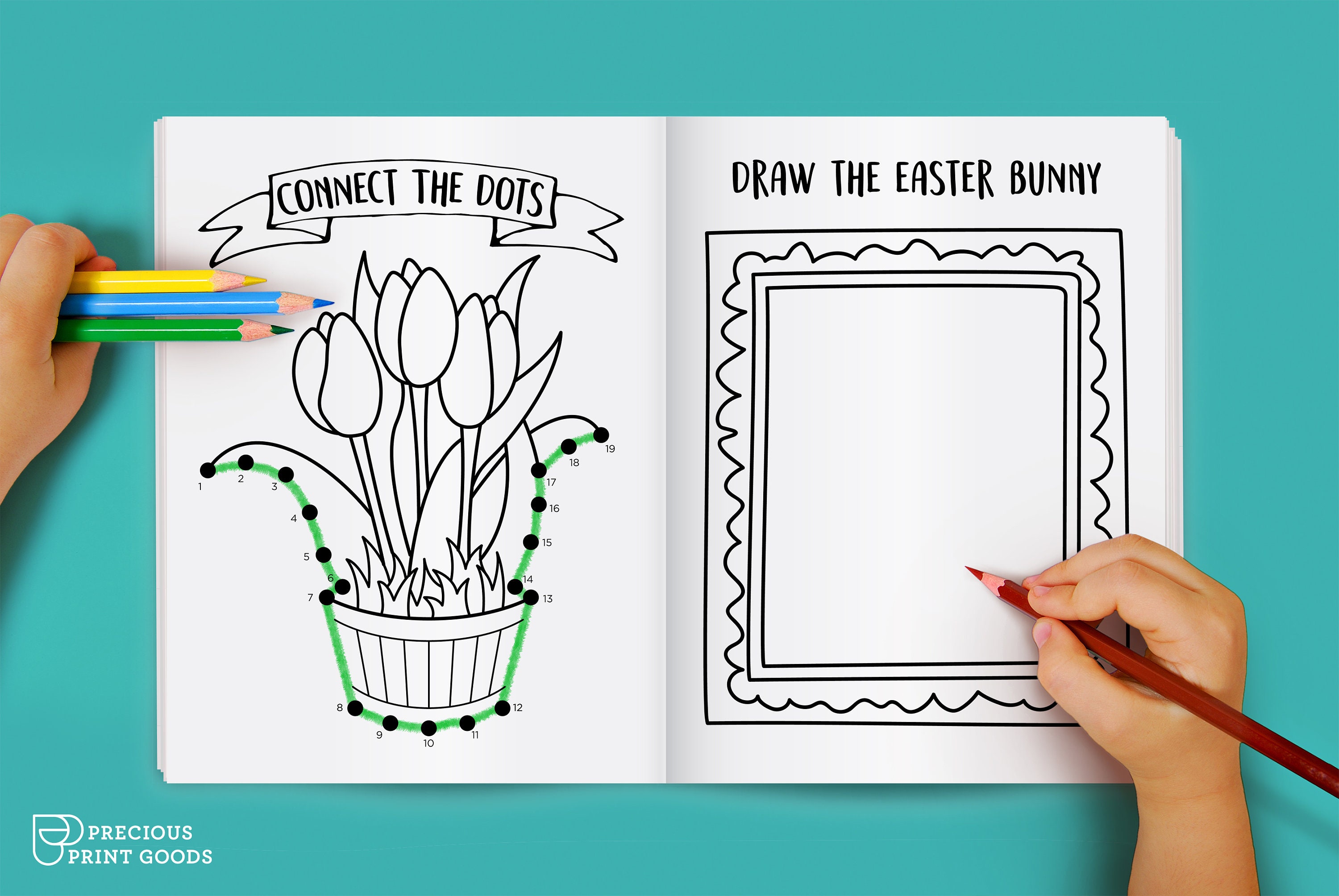 Easter Activity Coloring Book for Kids - Digital Files Instant Download ...