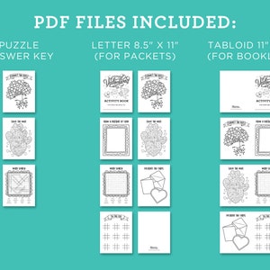 Valentine's Day Activity Coloring Book for Kids - Digital Files Instant ...