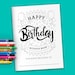 Happy Birthday Activity Coloring Book for Kids Digital Files Instant ...