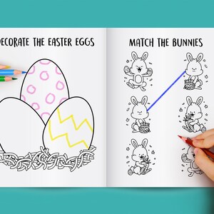 Easter Activity Coloring Book for Kids | Etsy