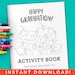 Happy Birthday Activity Coloring Book for Kids Digital Files Instant ...