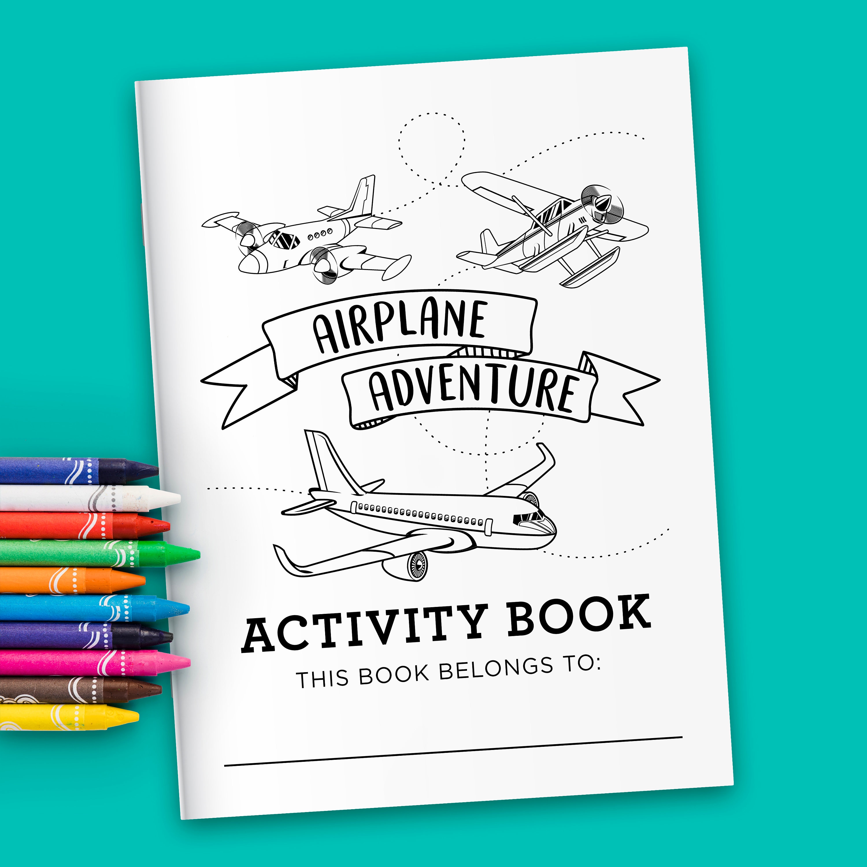 Airplane Adventure Travel Activity Coloring Book for Kids - Digital ...