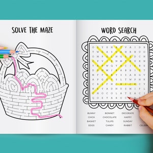 Easter Activity Coloring Book for Kids - Digital Files Instant Download ...