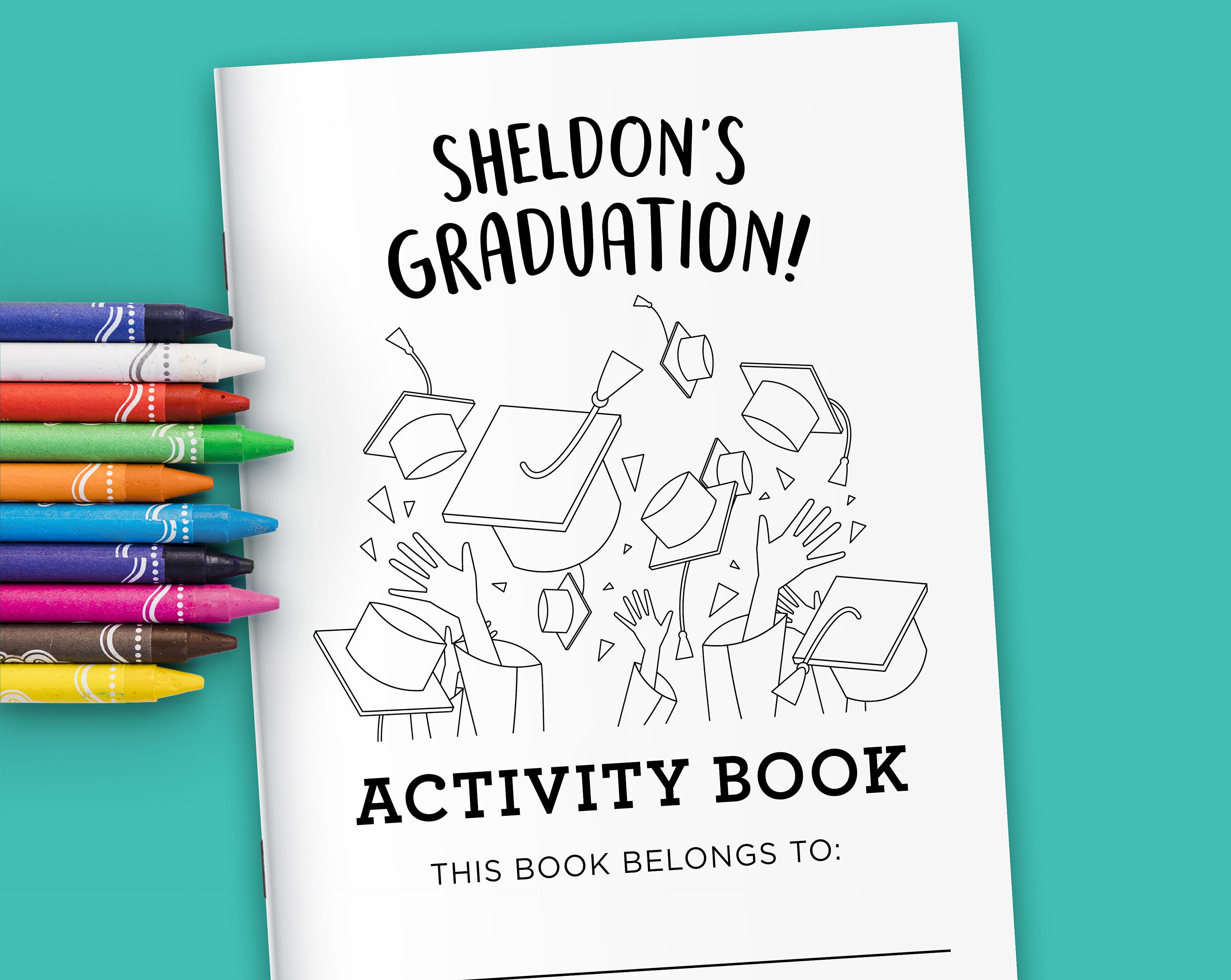 Personalized Graduation Activity Coloring Book for Kids - Etsy UK
