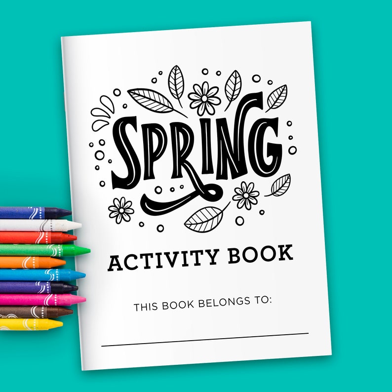 Spring Activity Coloring Book for Kids - Digital Files Instant Download ...