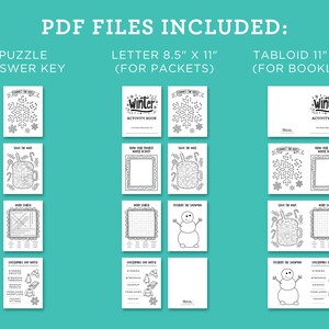 Winter Activity Coloring Book for Kids - Digital Files Instant Download ...